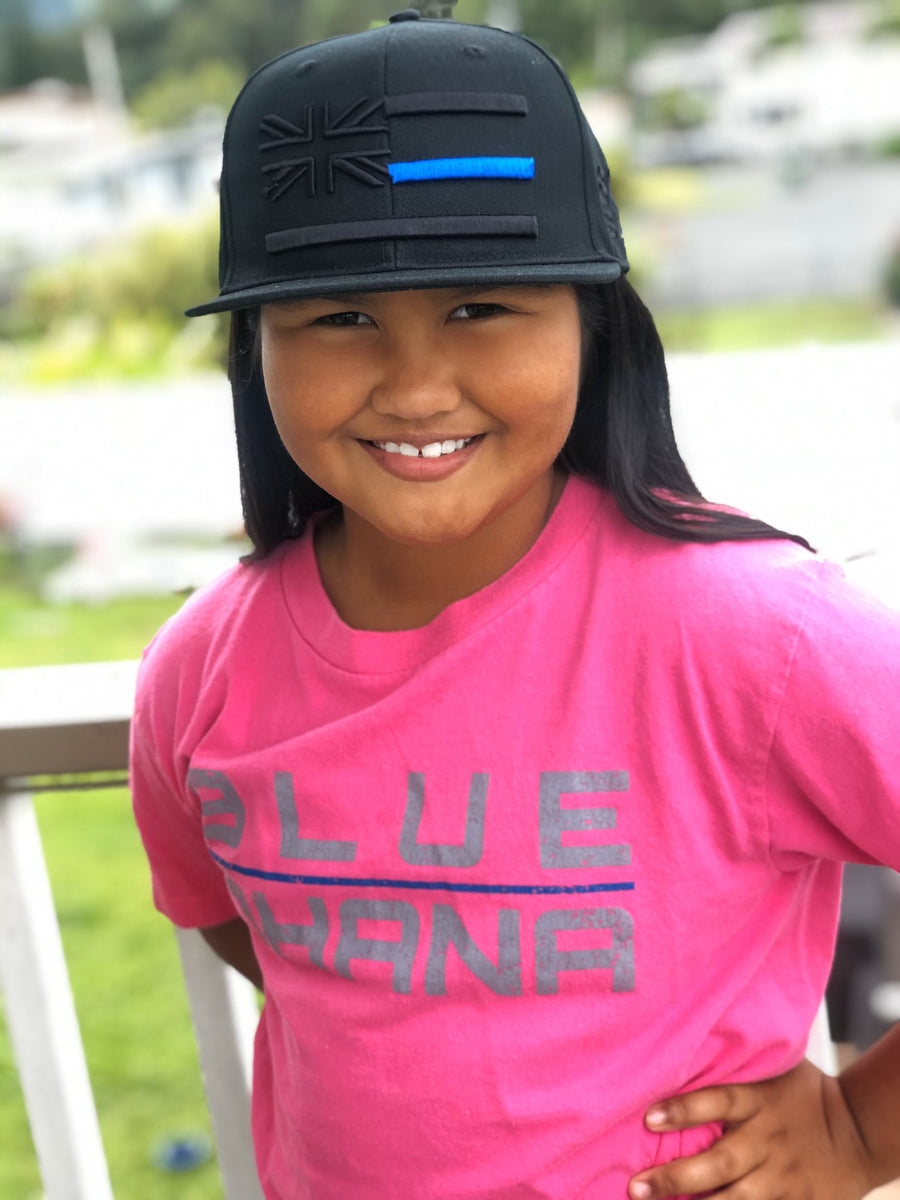 Solid Black Flatbill 808 Blue Flag Hat – MonTEEz Apparel